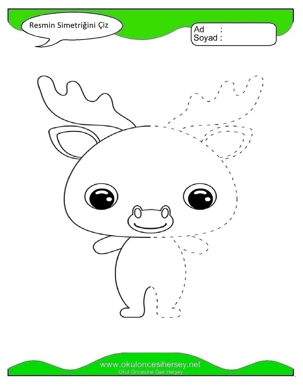 Simetrisini Çiz Çalışma Sayfaları