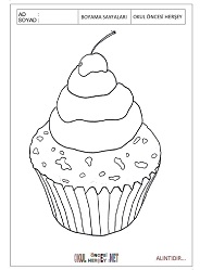 Cupcake Boyama Sayfaları