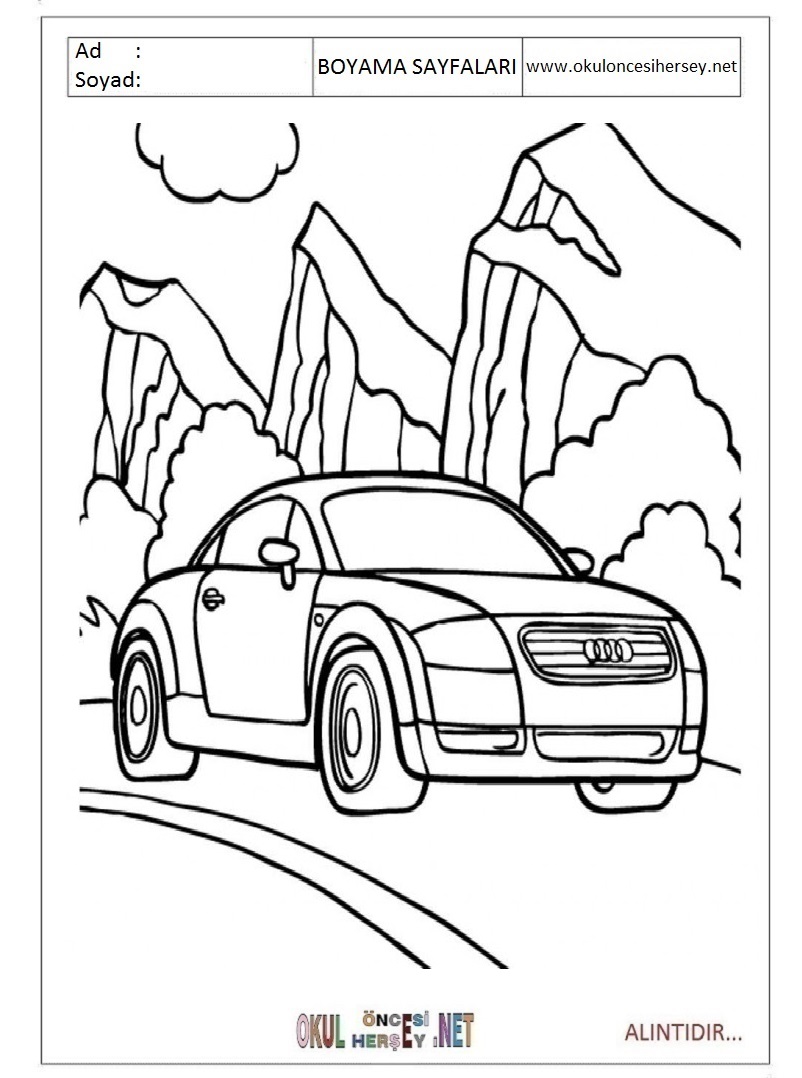 Audi Boyama Sayfaları